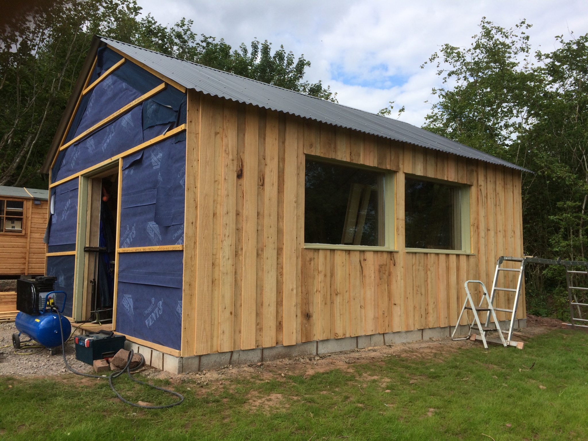 Yorkshire board vertical cladding on a new home workshop | Wye Timber